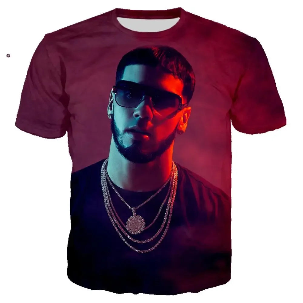 Anuel AA Full Portrait T-Shirt – Latin Music Merchandise