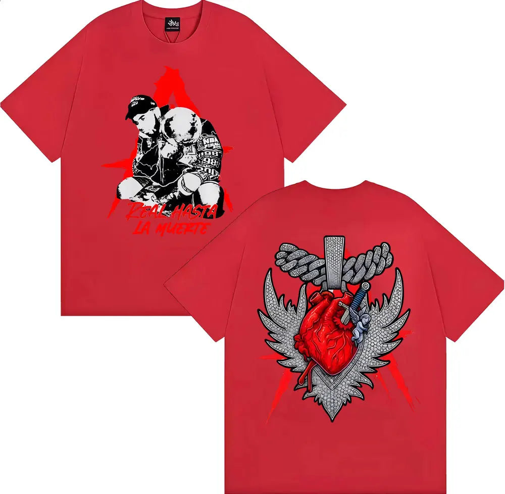 Anuel AA Real Hasta La Muerte World Tour T-Shirt – Red – Latin Music ...